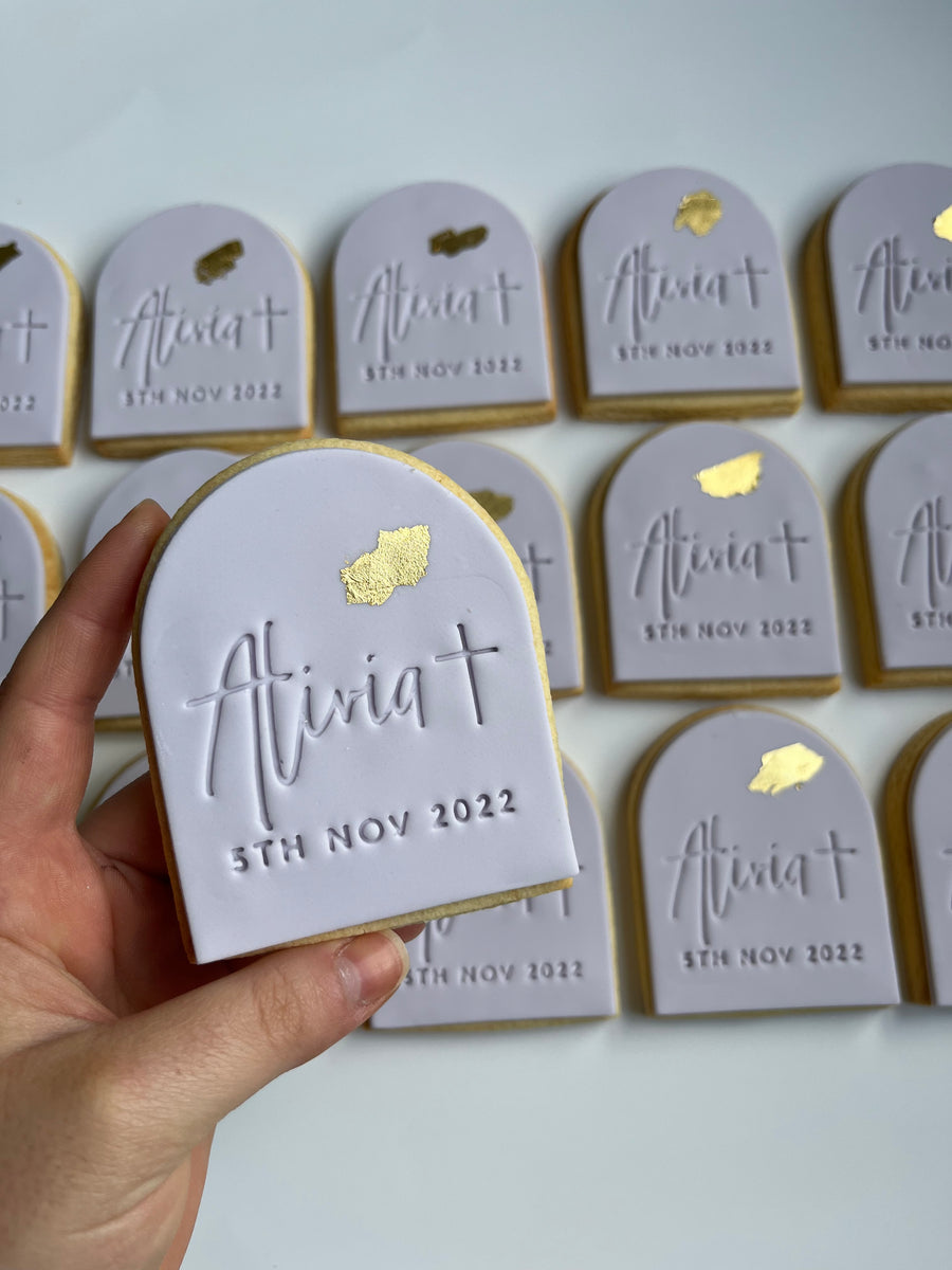 Custom Arch Baptism/Christening Cookies – Suga Mumma Bakes